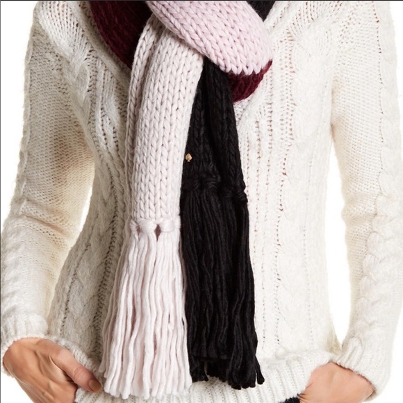 kate spade | Accessories | Kate Spade New York Hand Knit Color Block ...